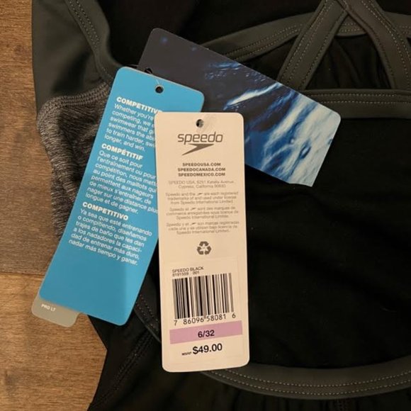 Speedo | Swim | Speedo Pro Lt Flyback Swimsuit Black Gray | Poshmark